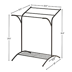 JOIN IRON Freestanding Towel Rack, 3 Tiers Black Metal Towel Rack rfor Bathroom Accessories Organizer for Bath Storage & Hand Towels,Washcloths,Next to Tub or Shower