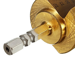 Nxtop Titanium Step Drill Bit High Speed Steel 13 Steps Hex Shank 6-35MM