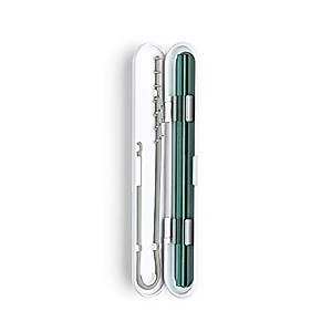 SOMA Glass Straw with Silicone Lined Travel Case and Cleaning Tool, 8-inch, Teal (501-13-01)