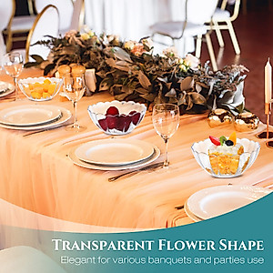 Zeyune 12 Pcs Plastic Serving Bowls Clear Party Dessert Bowls 12oz Crystal Plastic Decorative Food Bowls Mini Candy Dishes Snack Salad Bowl for Wedding Birthday Party Nut Fruit Candy Dessert Ice Cream