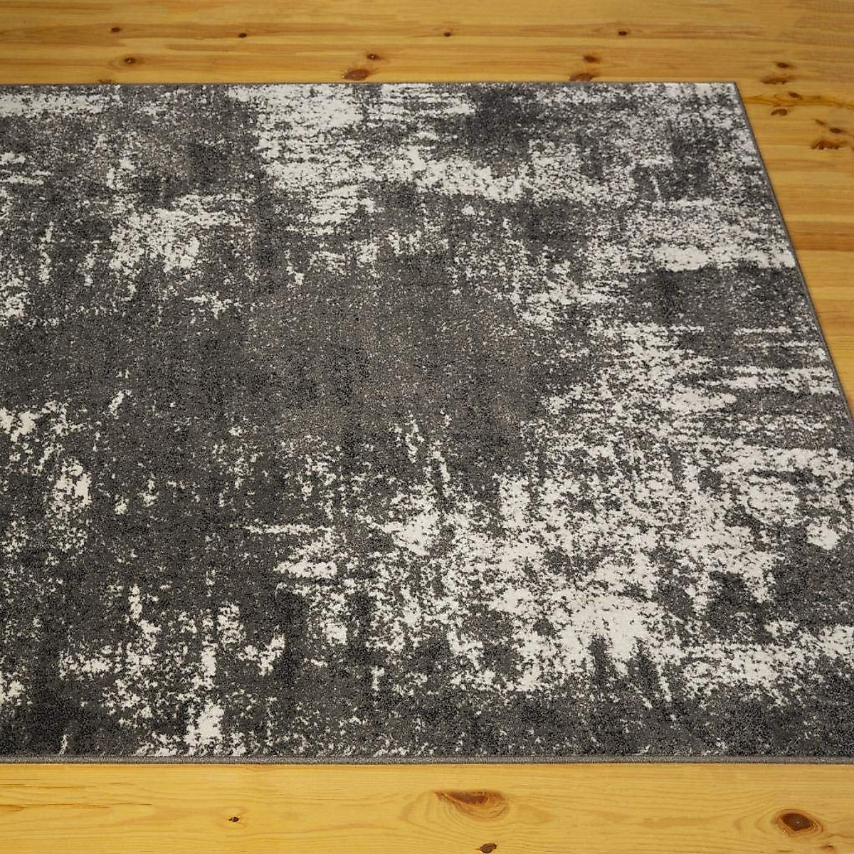 LUXE WEAVERS Lagos Collection Dark Grey 2x3 Abstract Area Rug