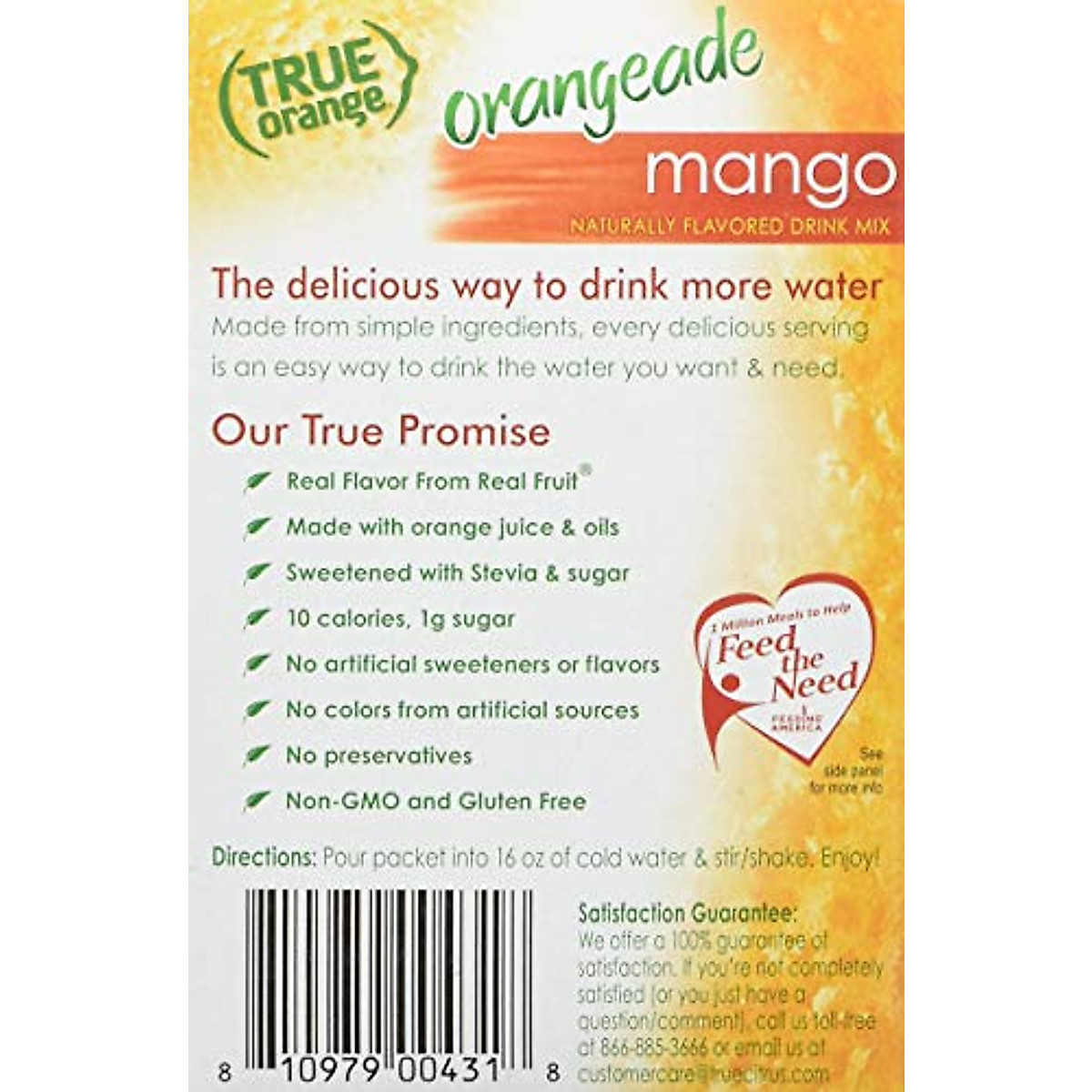 True Orange, Mango Orange Drink Mix, 10-count (Pack of 4)