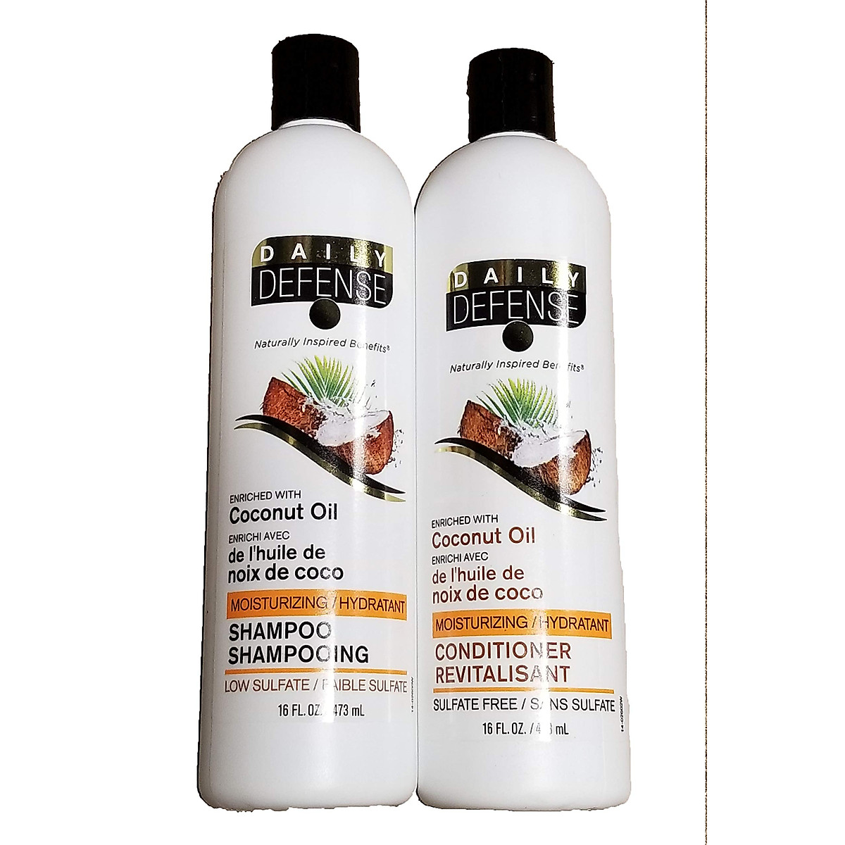 Daily Defense Coconut Oil Moisturizing Shampoo & Conditioner 16 oz.