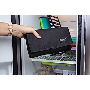 PackIt Freezable Lunch Bag with Zip Closure, Black