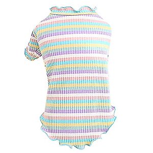 Puppy Christmas Sweater Puppy Shirt Cat Dog Rainbow Pet Winter Clothes Pajamas T-Shirt Cute Vest Pet Clothes