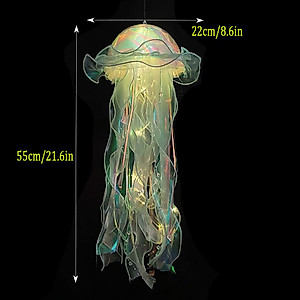 4Pcs 2023 New LED Colorful Jellyfish Lantern Lamp Decoration DIY Material Pack,Jellyfish nightlight, The Sea Hanging Lamp for Wedding Birthday Ocean Decor,Party Decorative,Gift for Kids Girls