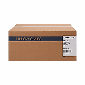 McKesson Disposable Pillow Case Covers [100 Count] Bulk Pillowcase, Single-Use for Medical Hospital Travel, Standard Size, Blue, 21 in x 30 in