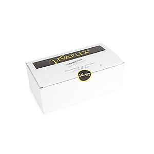 Vivaplex, Clear, 8 ounce, Round Glass Jars, with Black Lids - 8 pack