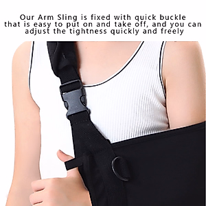 Fotgok Breathable kids Arm Sling with Waist Belt for Shoulder Children-Shoulder Immobilizer with Strong Support-Padiatric Breathable Arm Support Brace for Shoulder Injury,Black (Large)