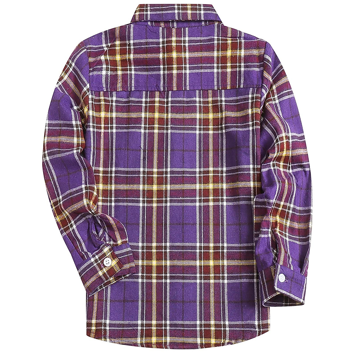SANGTREE Mens Long Sleeves Flannel Plaid Button Down Shirt Tops Big & Tall, Purple， Medium