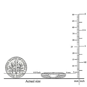 Dazzlingrock Collection 0.25 Carat (Cttw) 14K Round Diamond Women Wedding Enhancer Ring Guard Ring 1/4 CT, White Gold, Size 8