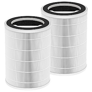 2 Pack Air Filter Replacement for G200S/G200 Air Purifier, 3-in-1 H13 True HEPA and Activated Carbon Air Filter for Pet Dander Pollen Pet Hair Smoke Odor Kitchen Smells