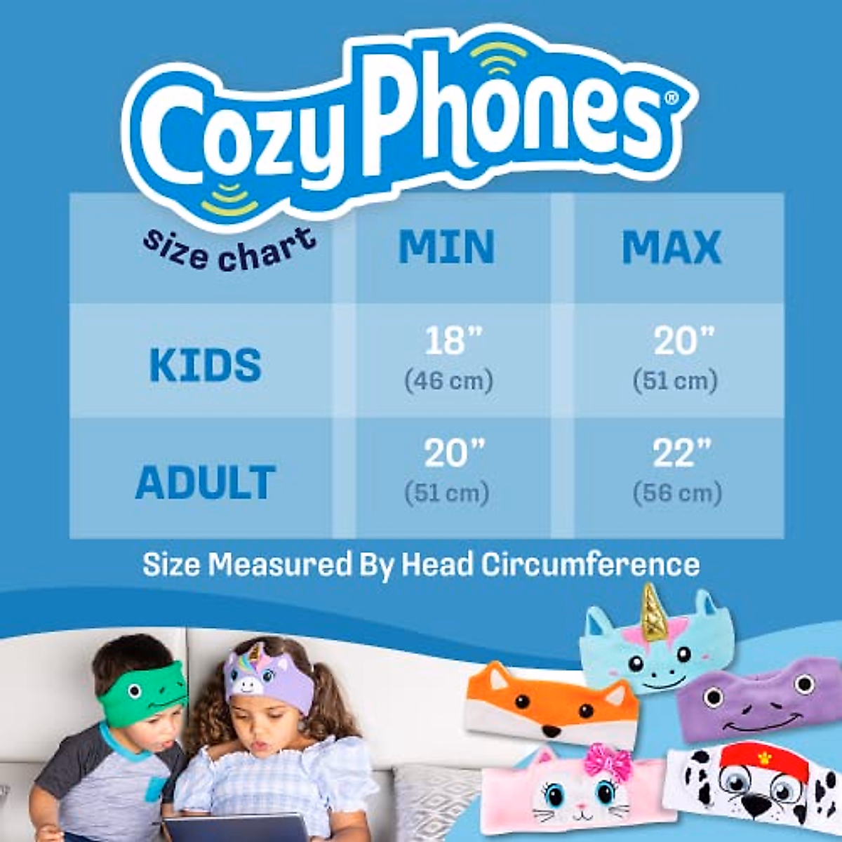 CozyPhones Kids Headphones, Headband Earphones for Children Baby & Toddlers 1-3, Stretchy & Comfy Travel Accessories - Wireless - Brown Puppy Dog