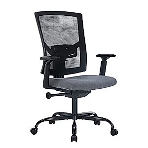 CLATINA Office Chair, Ergonomic Desk Chair with Wheels, Mesh Computer Swivel Rolling Chairs with 4D Adjustable Lumbar Support, Armrests and 140° Tilt Function, Task Executive Chair for Home Office