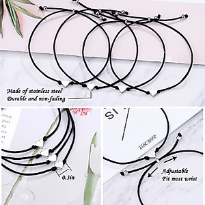 KINGSIN Family Christmas Gifts Friendship Mother Daughter Bracelets Sisters Pinky Promise Heart Bracelet Friend Jewelry Gifts for Women Family Teens Bff