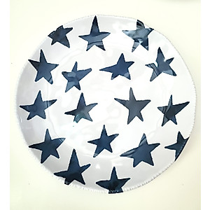 Modern Southern Home Americana Salad Accent Plates, Set of 4 Different Patriotic Designs, 9 inches by 9 inches, Multicolor, 9x9
