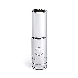 GEARWRENCH 3/8" Drive Deep Metric Socket 11mm, 6 Point - 80393D