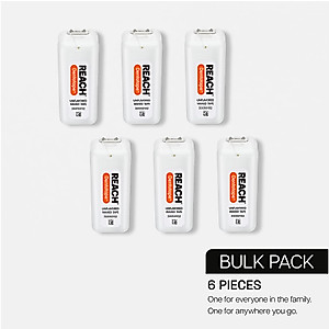 Reach Dentotape Waxed Dental Floss Bundle | Effective Plaque Removal, Extra Wide Cleaning Surface | Shred Resistance & Tension, Slides Smoothly & Easily, PFAS FREE | Unflavored, 100 YD, 6pk