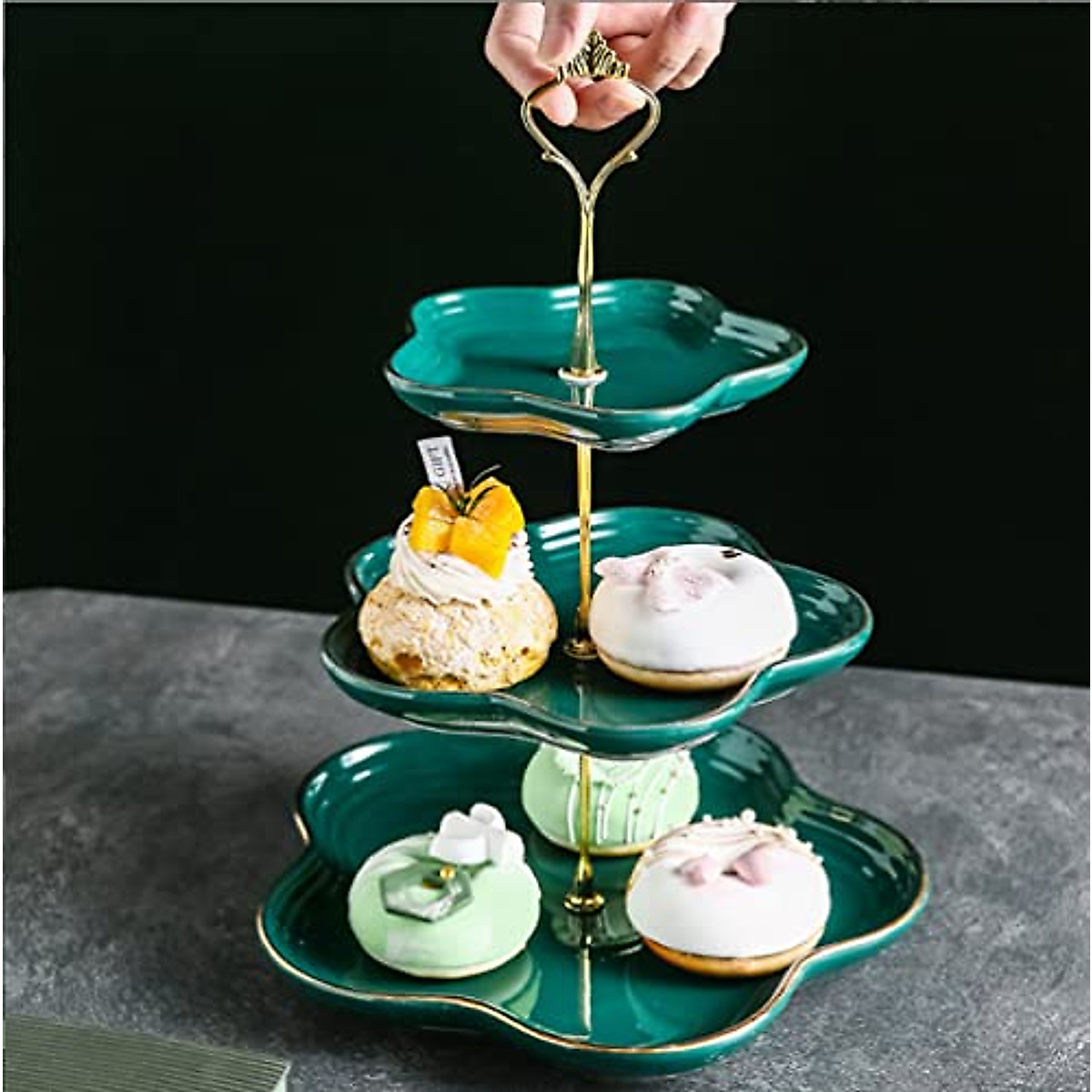 6 Sets Cake Tray Stand Handle, BetterJonny 3 Tier Cake Stand Fittings Hardware Holder for Wedding and Party Making Resin Cupcake Dessert Platter Stand
