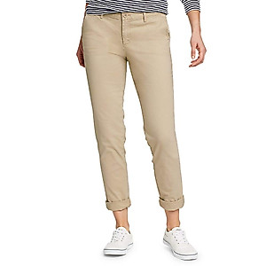 Eddie Bauer Women's Legend Wash Straight Chinos, Cloud, 10