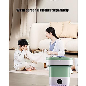 Portable Washing Machine,Foldable Touch Screen Mini Washing Machine,Small Washing Machine for Underwear,Baby Clothes or Small Items,Suitable for Apartments,Dormitories,Camping,(7.5 Liters),Green