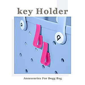 Hooks Accessories for Bogg Bags,4Pcs Insert Holder Charm Accessory Organize Valuables on Bag,Bogg Bags Decordation (Pink)