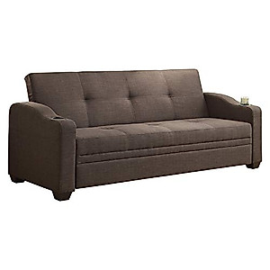 Lexicon Cline Futon Sofa Sleeper, Grayish Brown