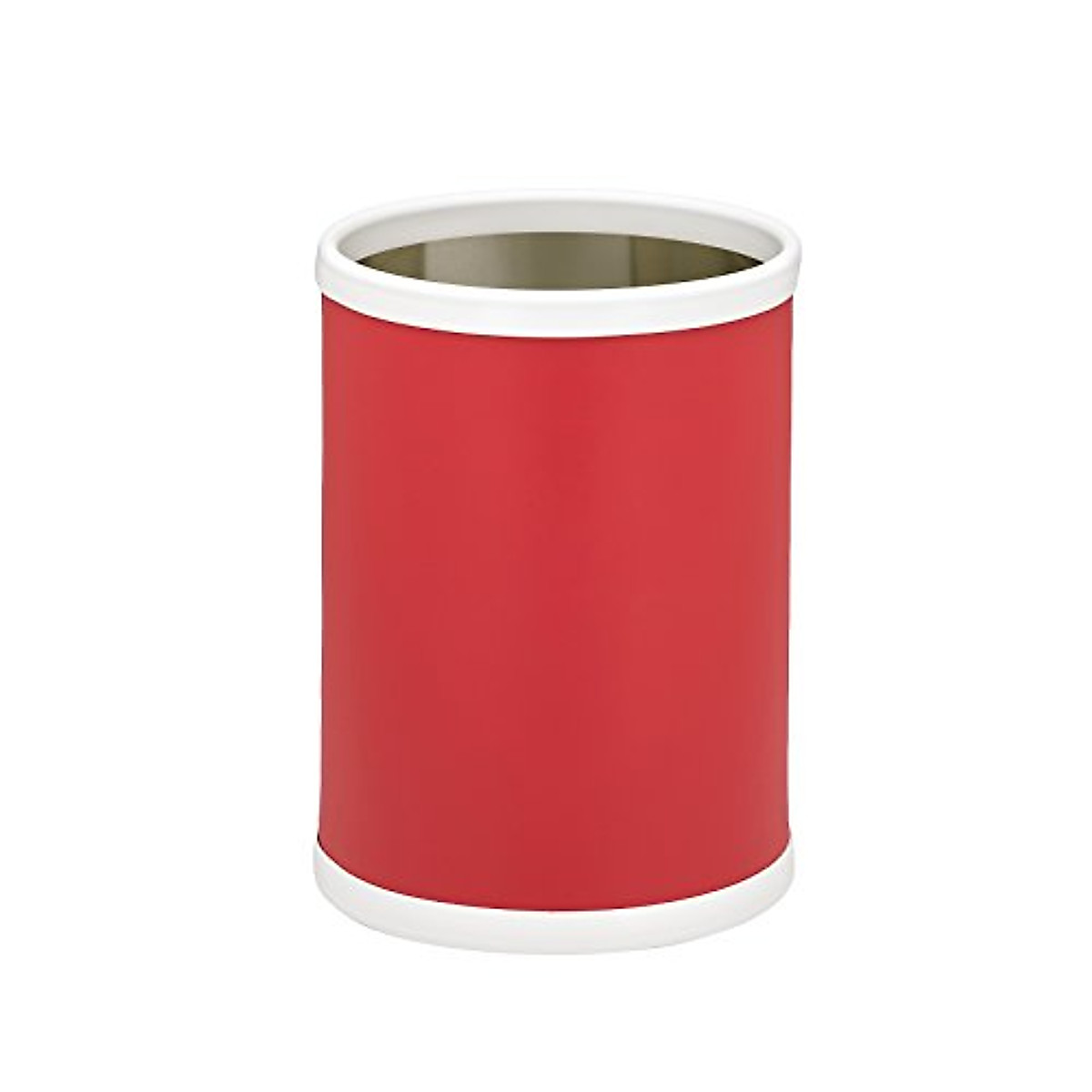 Kraftware Fun Colors Round Wastebasket, 11”, Red