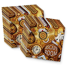 Escape Room Party Supplies Set Plates Napkins Cups Tableware Kit for 16