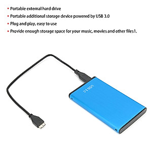 PUSOKEI Portable External Hard Drive, USB 3.0 Mobile Hard Drive, with Storage Bag, for Notebooks, All‑in‑Ones, Desktop Computers, for OS X/XP/Win7/ Win8/Win10/Linux（120G）