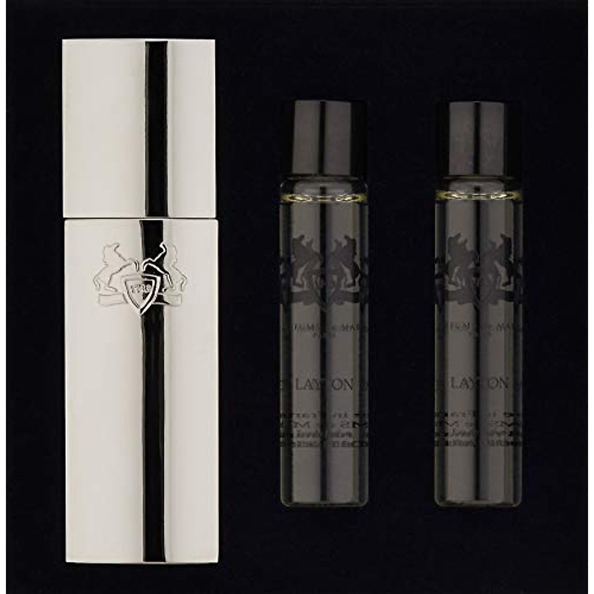 PARFUMS de MARLY - Layton - Travel Set - 3 x 0.35 Fl Oz - Eau De Parfum for Men - Top Notes Apple, Bergamot, Lavender - Heart Notes Jasmine, Violet, Geranium - Base Notes Vanilla, Pepper - 3 x 10ml