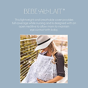 Bebe au Lait Nursing Cover, Apron, Shawl, Privacy Covers for Breast Feeding & Pumping, Breastfeeding Cover for Mom, Soft, & Breathable Muslin Cotton, Full Coverage, One Size Fits All - Atherton