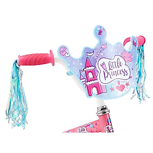 Pacific Princess Character Kids Bike, 12-Inch Wheels, Ages 3-5 Years, Coaster Brakes, Adjustable Seat, Pink, One Size