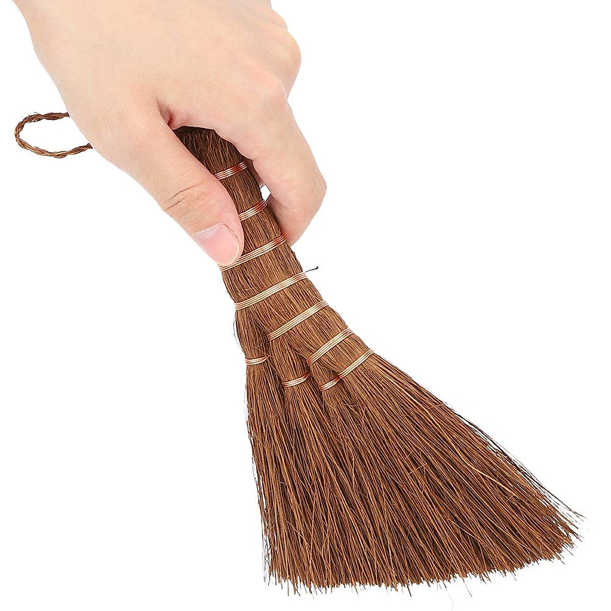 Mini broom,Natural Whisk Sweeping Hand Handle Broom for Multi-Surface Sweeping,Small Tea Ceremony Broom,fireplace broom