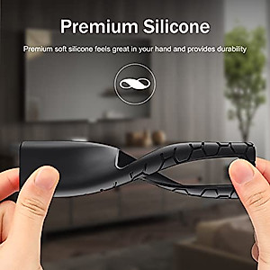 Fintie Protective Case for Samsung Smart Solar Cell Remote Control 2021 BN59-01357 BN59-01363, Light Weight Kids-Friendly Anti Slip Shock Proof Silicone Cover, Black