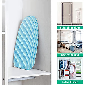 STORAGEIDEAS 24x14in Tabletop Small Ironing Board with Foldable Legs, Portable Iron Board with Extra Wide Countertop, Mini Ironing Board for Sewing, Craft Room, Dorm, Small Spaces, RV, Travel, Blue