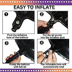 Race Car Balloons Number 2;40 Inch Big Mylar Foil Racing Number 2 Balloons Black 2nd Birthday Balloons for Boys Car Themed Truck Wheel Party Decorations Supplies