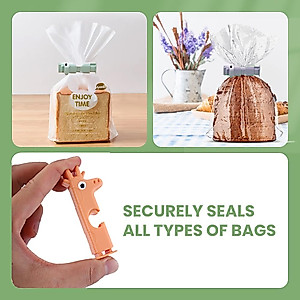 wanh Bread Bag Clips Reusable,Snack Bread Wrapper Sealing Clip to Keep Bread Fresh, Bread Ties Bag Closures Closer Cinchers,Squeeze and Lock Bread Clips for Food Storag (12Pcs Mixed Colors)
