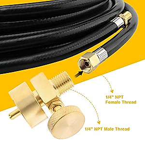 1LB Brass Propane Needle Control Valve, Disposable Adjustable Pressure Propane Gas Regulator Valve for Stove grill, with 1/4" Male NPT Thread, Propane 1LB Tank Disposal Cylinder Bottle Adapter