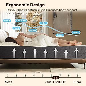 Ablyea Queen Mattress 10 Inch Gel Memory Foam Mattress in a Box - CertiPUR-US Certified/Pressure Relief/Medium Firm Queen Size Bed Mattresses