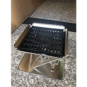 CAMPINGMOON Cast Iron Coal Bed Charcoal Fire Grate 8.27x8.27-inch T-210