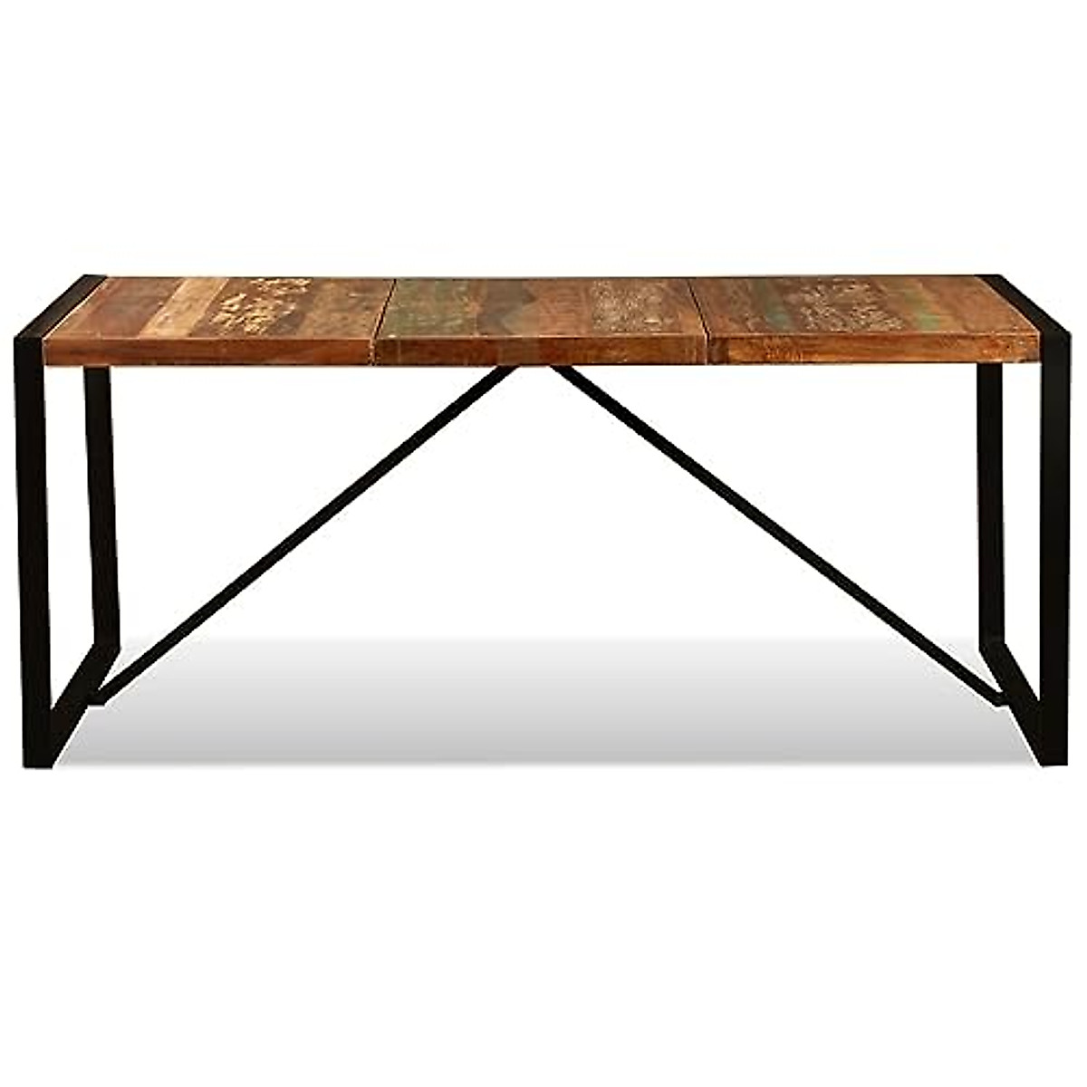 WHOPBXGAD Dining Table,Wooden bar Table, Industrial Restaurant bar Table Suitable for Living Room, Dining Room, Bistro Table,Solid Reclaimed Wood 70.9"