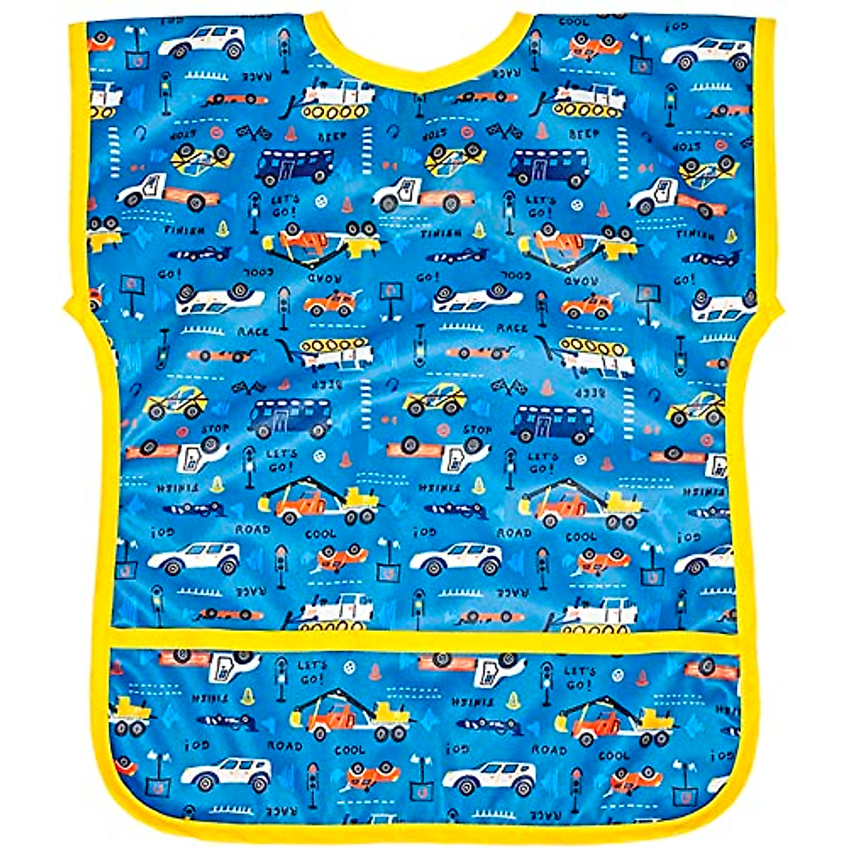 byGG Smock for Baby and Toddler Waterproof Bibs, Mess proof, Fun design, for Eating and other Activities with Catcher Easy clean, Washable