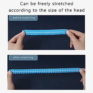 ZXFUTURE 100 Pack 21" Blue Disposable Nonwoven Bouffant Caps Hair net Hair Sleeves with Swivel Side Headbands, Unisex, Perfect for Sleeping Hair Nets, Hair Nets Food Service