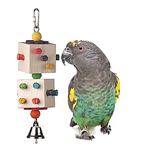 Super Bird Creations SB1103 Parrot-Dice Bird Toy, Medium Bird Size, 9" x 2.5" x 2.5"