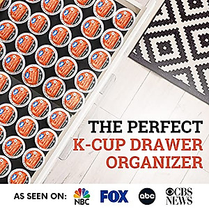 K Cup Holder Compatible with Keurig Coffee Pods - K Cup Drawer Organizer Holders, K Cup Storage & K Cup Organizer for Kitchen Drawer - K Cup Holder Drawer Tray, Keurig Pod Holder Coffee Drawer (40)