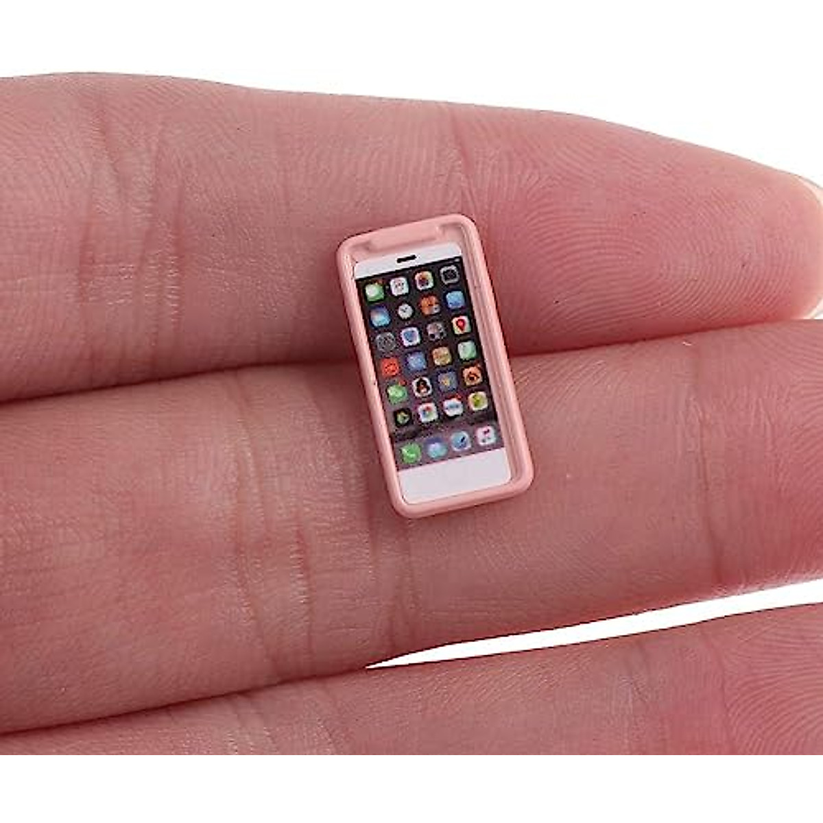 Welecom 7Pcs Dollhouse Mini Mobiles Phones Scene Miniatures Cell Phones Metal Simulation Cellular Phone Doll Phones Telephones Model Play Scene DIY 1/12 1/6 Scale Dolls House Decor Kid Pretend Toys