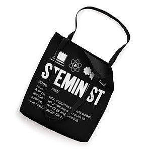 Steminist Gift Idea, STEM Definition, Female Empowerment Tote Bag