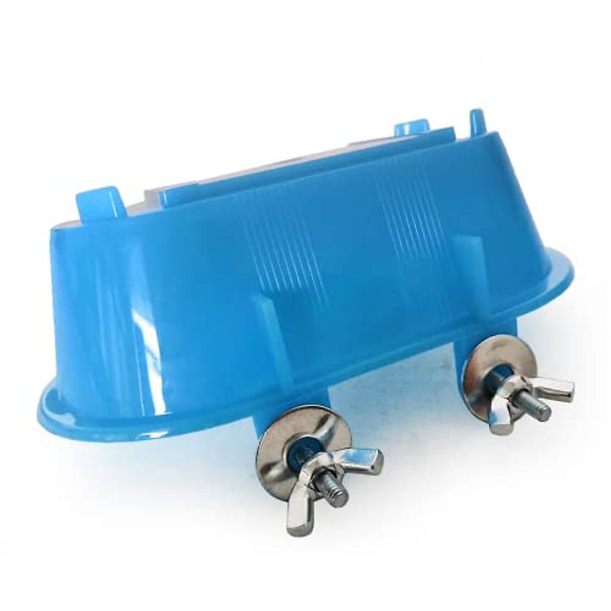 Clpoawc Bird Bath for Cage with Mirror,Bird Baths Tub Parakeet Fountain,Bird Large Parrot,Portable Accessories Small Lovebird Finch Budgie Canary Blue