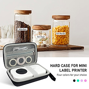 Mini Label Maker Storage Holder Box for Phomemo D30/D35, JADENS D11, Memoking, COLORWING, and SUPVAN with Tape Paper Roll & USB Cable (Box Only)